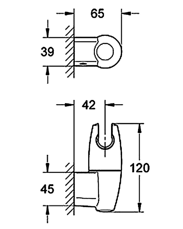 Grohe Movario Wall Mounted Rest Adjustable Shower Holder