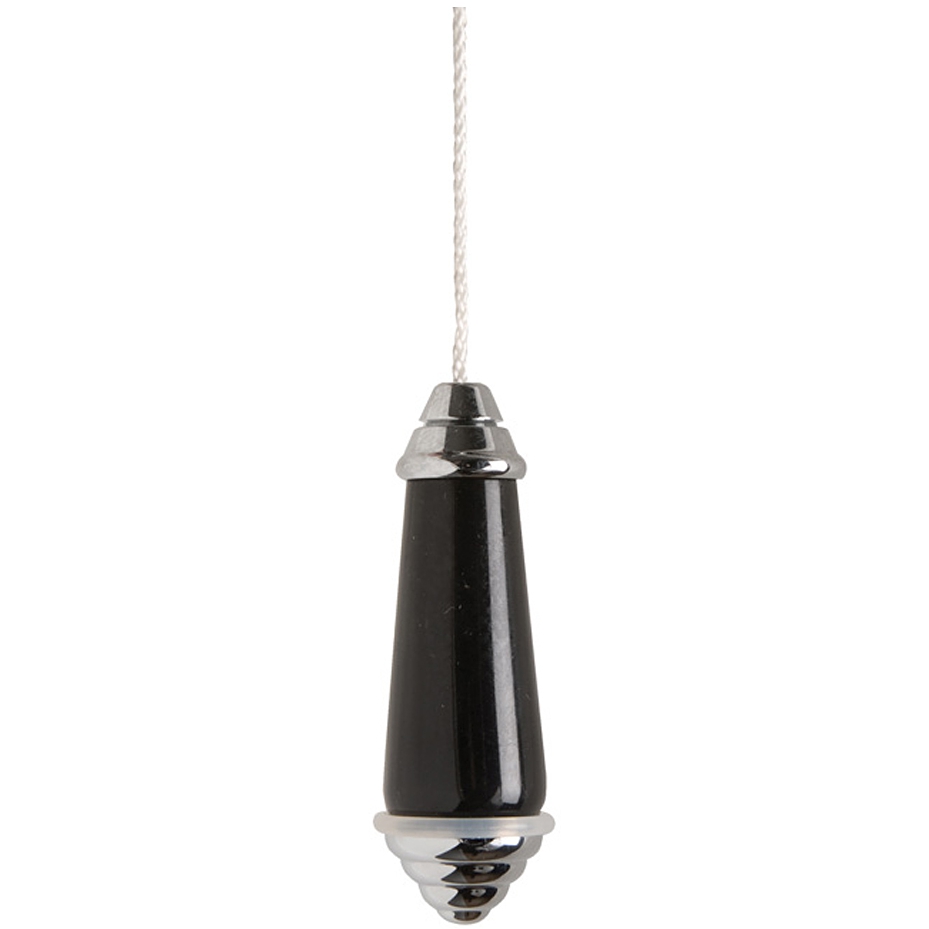 Miller Classic Chrome And Black Ceramic Light Pull